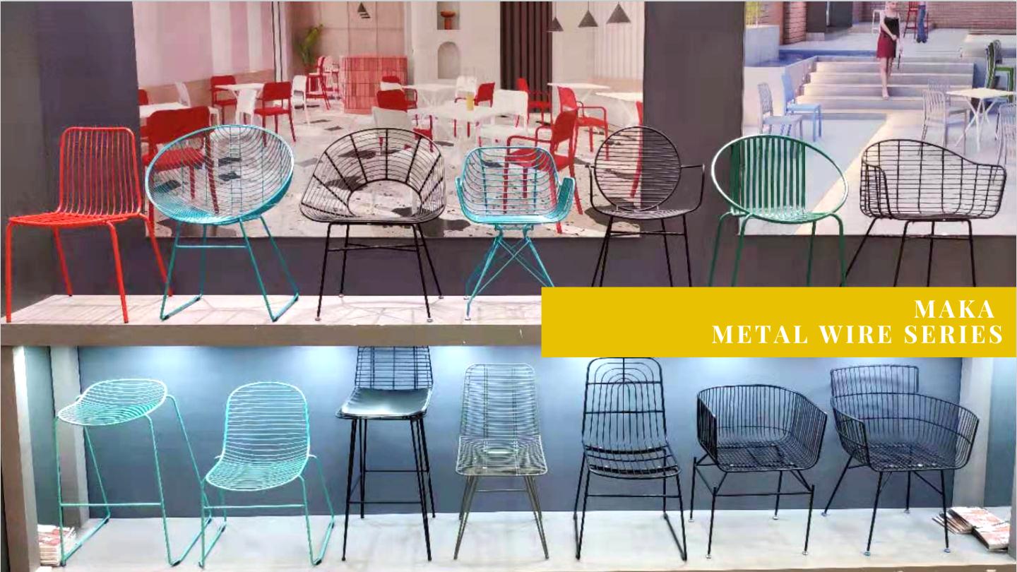 Where the metal wire side chairs can be used? | bzmaka