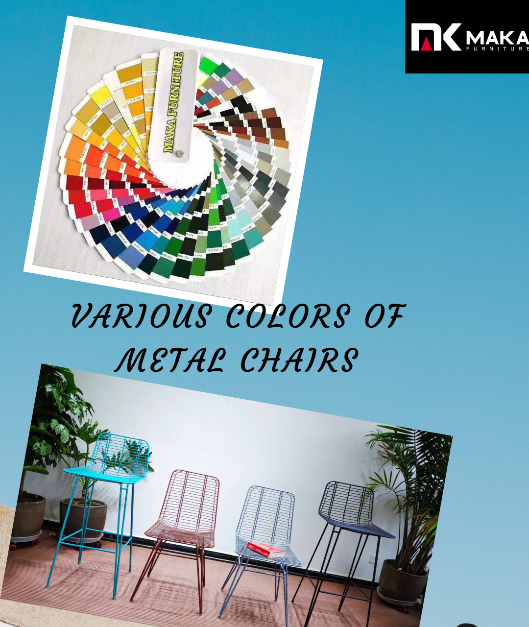 Various colors of metal chairs | bzmaka